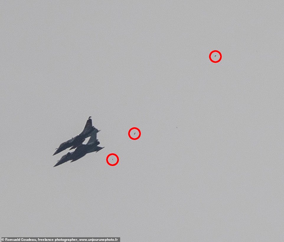 Terrifying moment two French fighter jets collide MID-AIR during ...