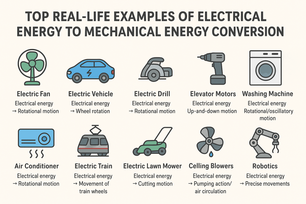 Top Real-Life Examples of Electrical Energy to Mechanical Energy Conversion